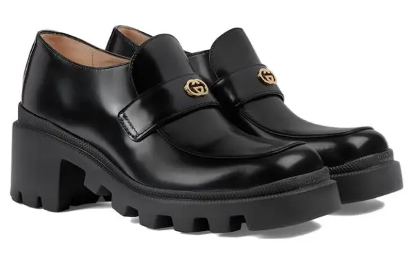 Gucci Interlocking G Lug Sole Loafers