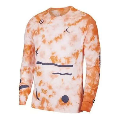 JORDAN Chicago Crossover Series All-star Round Neck Casual Sports Printing Long Sleeves - Orange