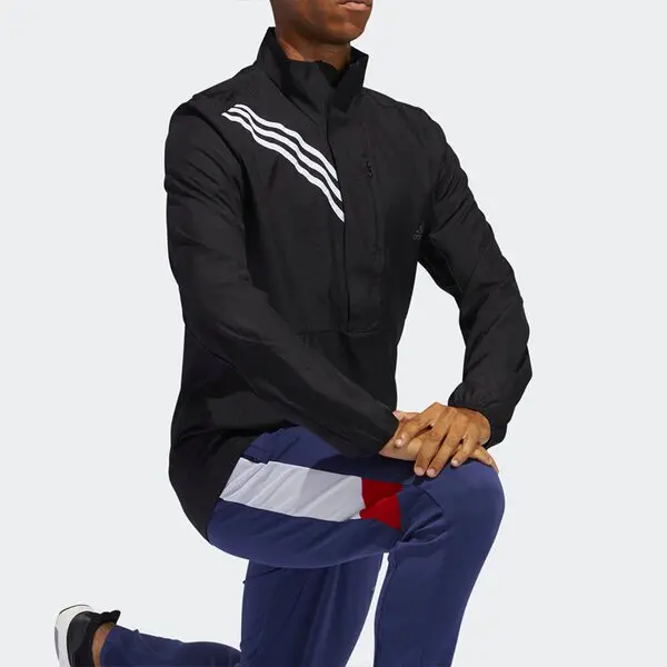 Adidas Logo Print Casual Running Stand Collar Jacket