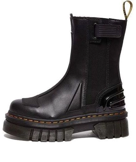 Dr. Martens Audrick Alternative Leather Chelsea Hi Platform Boots - Black