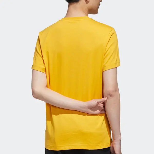 Adidas Neo X Crossover M Gdtm Tee Printing Round Neck Sports Short Sleeve - Yellow