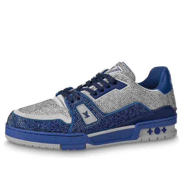 LOUIS VUITTON Trainer Sneakers Embellished - Grey/blue