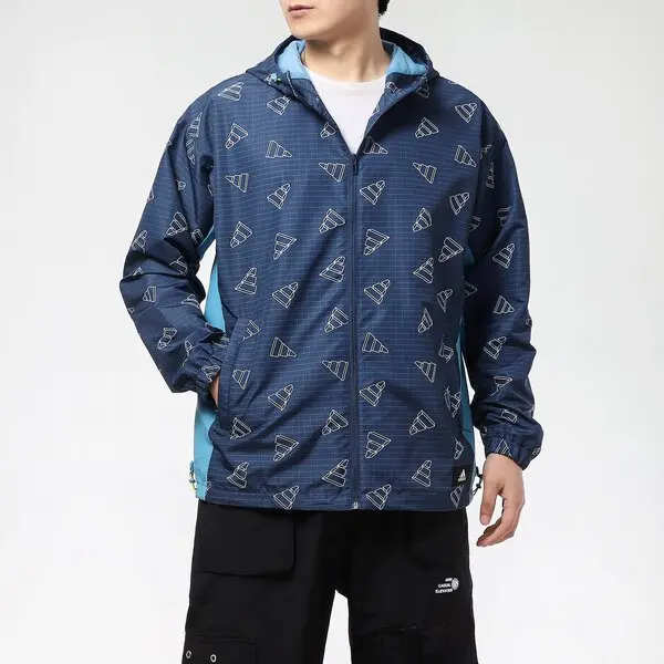 Adidas Logo Print Hooded Jacket