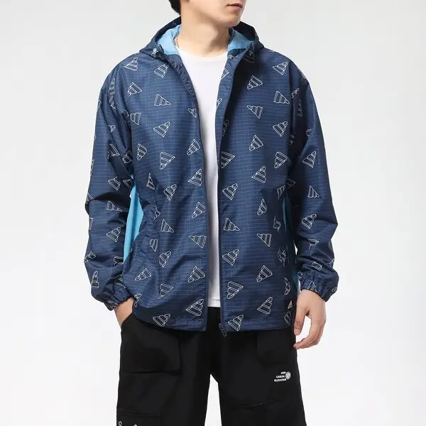 Adidas Logo Print Hooded Jacket
