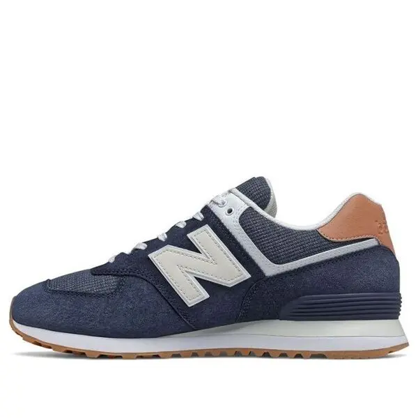 NEW BALANCE 574 "natural Indigo Mahogany" Lace-up Sneakers - White/blue/brown