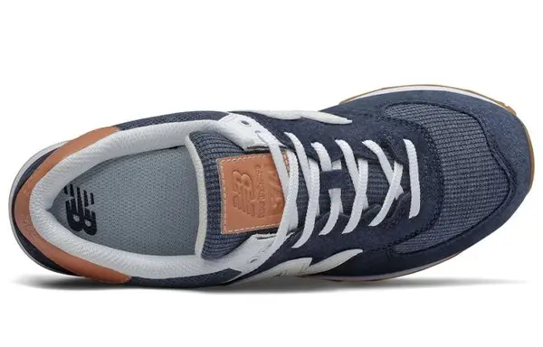NEW BALANCE 574 "natural Indigo Mahogany" Lace-up Sneakers - White/blue/brown