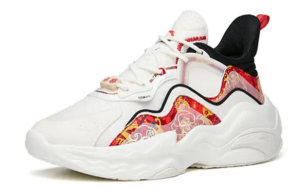ANTA X Emperor Mix 4 Athletic Sneakers - White/black/red