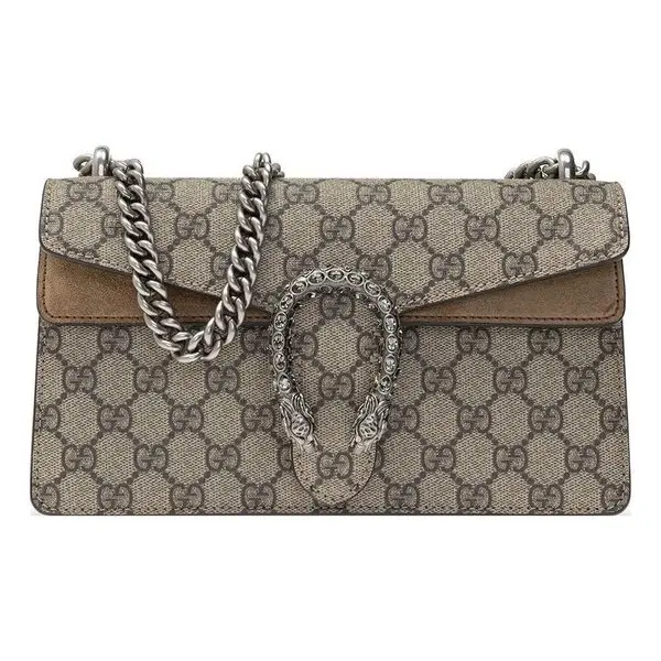 Gucci Gg Dionysus Small Shoulder Bag - Gray/brown