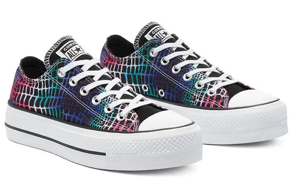 CONVERSE Chuck Taylor All Star Platform Low 'digital Daze Crocodile Scales - Multi-color