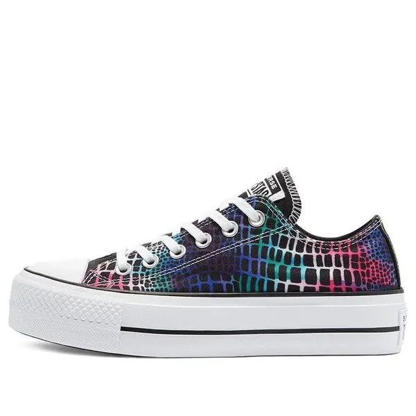 CONVERSE Chuck Taylor All Star Platform Low 'digital Daze Crocodile Scales - Multi-color