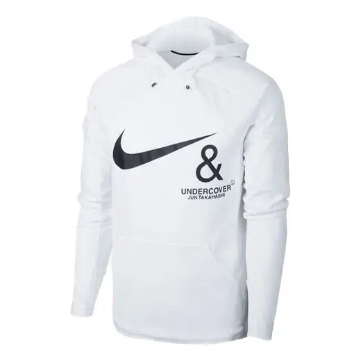 Nike Chest Double Zipper Sports Hoodie - White/black