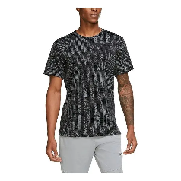 Nike Superset Running Training Athleisure Casual Sports Short Sleeve - Black