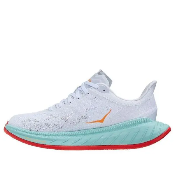 Hoka One One Carbon X 2 Athletic Sneakers - White/blue
