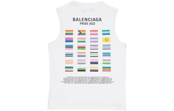 Balenciaga Pride 22 Tank Top 'white Black - White/black