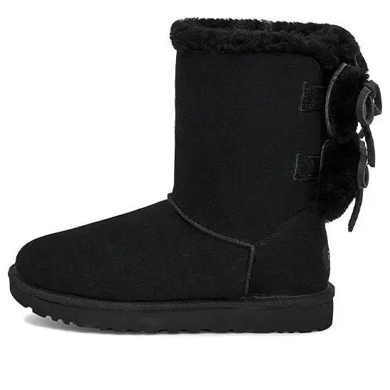 UGG Classic Double Bow Short Boots - Black