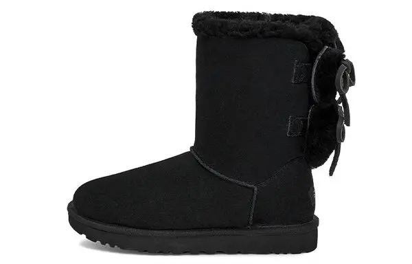UGG Classic Double Bow Short Boots - Black