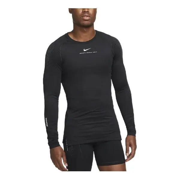 Nike X Nocta Drake Alphabet Printing Long Sleeve T-shirt - Black