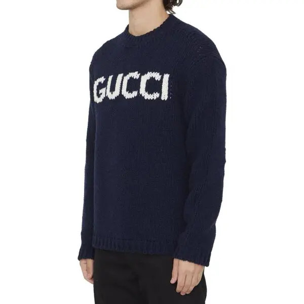 Gucci Wool Jumper With Intarsia Logo