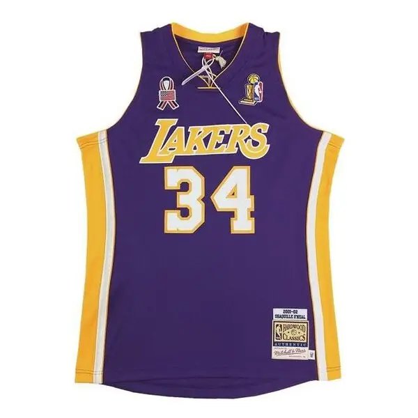 Mitchell & Ness Los Angeles Lakers Shaquille O'neal 34 Hardwood Classics Basketball Jersey - Default Colorway