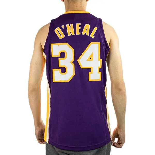 Mitchell & Ness Los Angeles Lakers Shaquille O'neal 34 Hardwood Classics Basketball Jersey