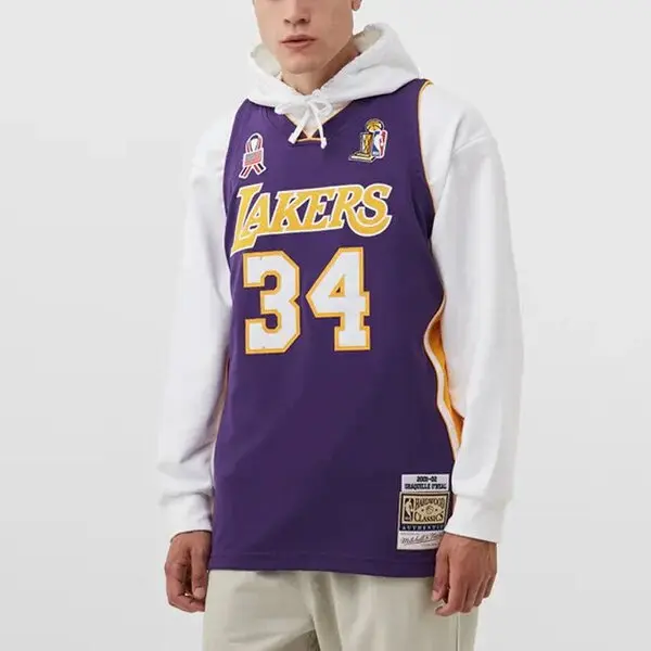 Mitchell & Ness Los Angeles Lakers Shaquille O'neal 34 Hardwood Classics Basketball Jersey