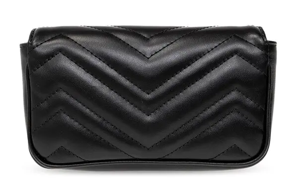 Gucci Gg Marmont Matelasse Super Mini Bag - Black