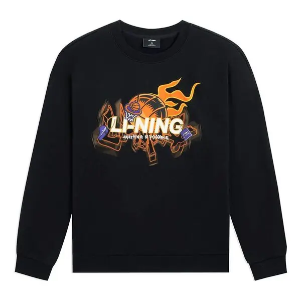 LI-NING Hoops Comic Graphic Sweatshirt - Black/multi-color