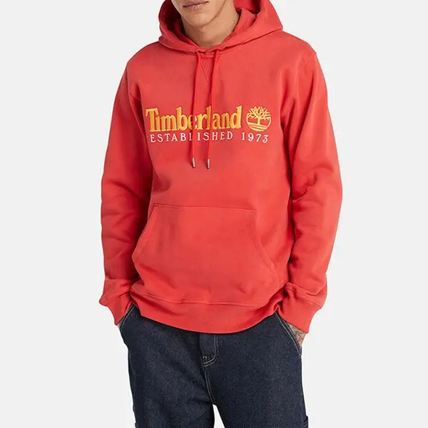 Timberland 50th Anniversary Drawstring Hoodie - Red/yellow