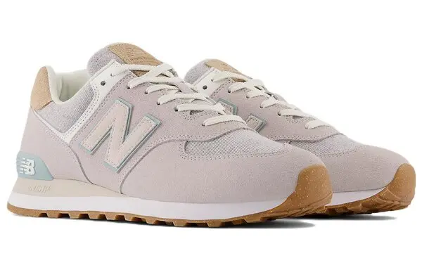 NEW BALANCE 574 "grey Aqua Gum" Athletic Sneakers - Gray/blue