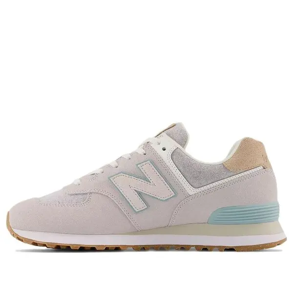 NEW BALANCE 574 "grey Aqua Gum" Athletic Sneakers - Gray/blue