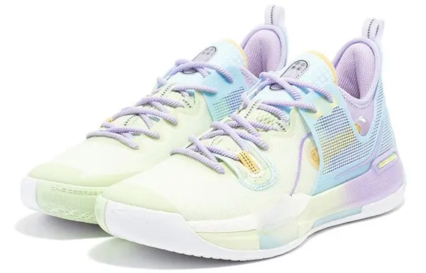361 DEGREES Burning Force Iso "popping Candy" Sneakers - Light Green/light Blue