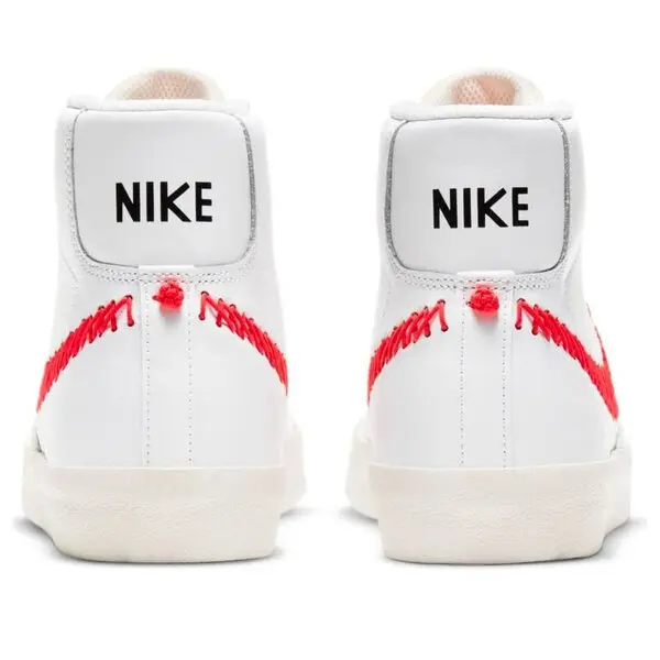 Nike Blazer Mid '77 Double Zig Zag-stitched Swoosh Sneakers - White/red