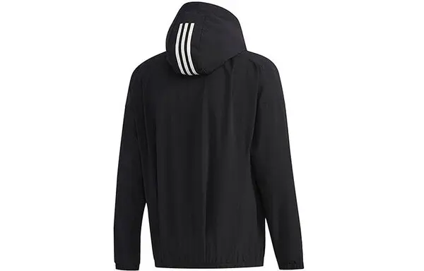 Adidas Hooded Zip-up Jacket With Sporty Stripes