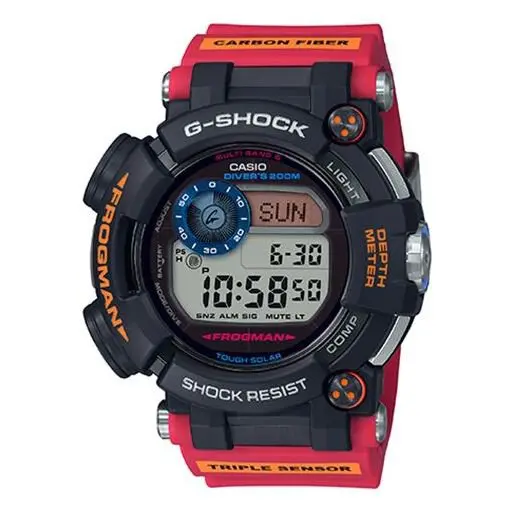 Casio G-shock Frogman Dive Watch - Black/red