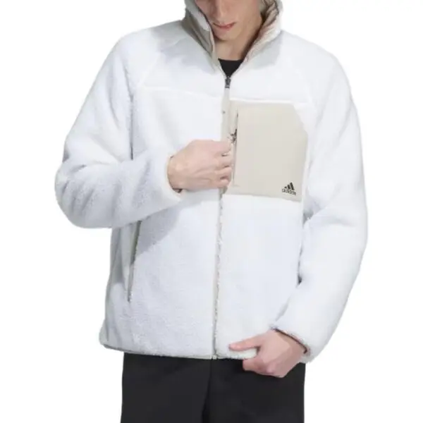 Adidas Sherpa Reversible Padded Jacket - White/beige