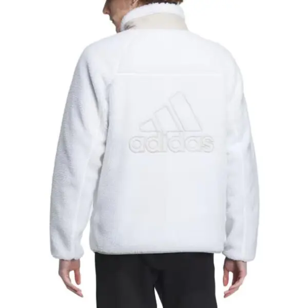 Adidas Sherpa Reversible Padded Jacket - White/beige