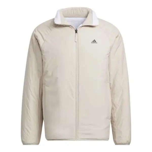 Adidas Sherpa Reversible Padded Jacket - White/beige