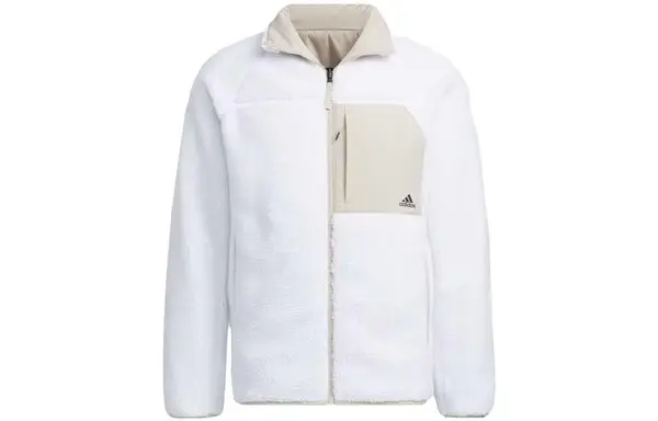 Adidas Sherpa Reversible Padded Jacket - White/beige