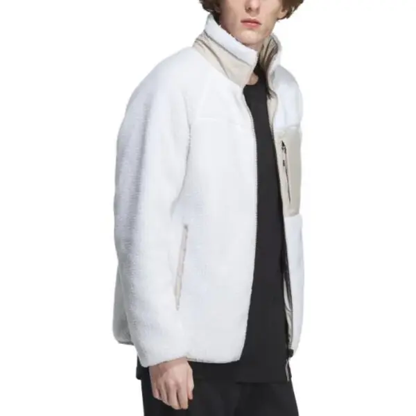 Adidas Sherpa Reversible Padded Jacket - White/beige