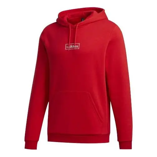 Adidas Neo Series Suede Pullover Hoodie - Red