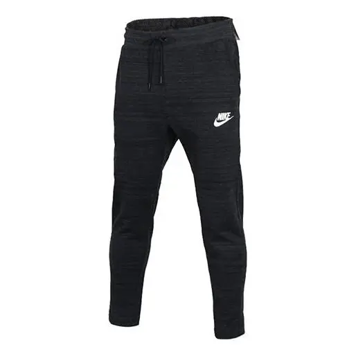 Nike Alphabet Logo Loose Sports Pants - Black