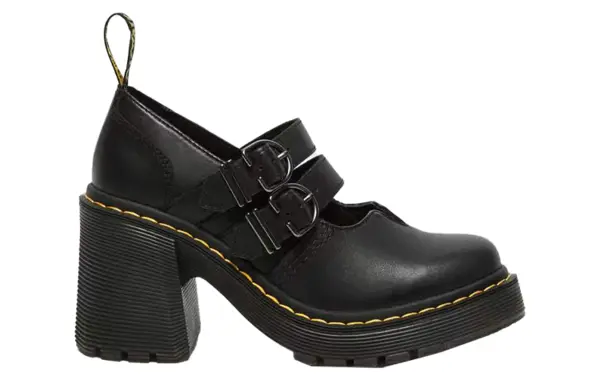 Dr. Martens Eviee Leather Heeled Shoes - Black