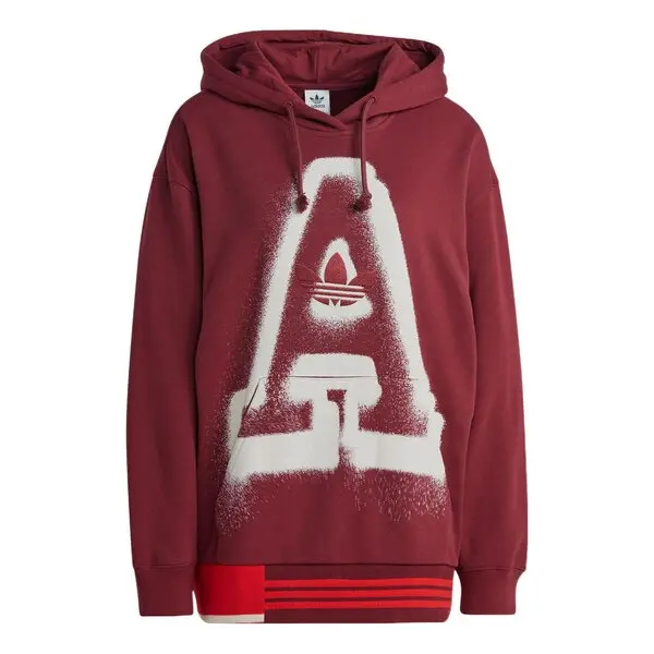 Adidas Originals Oversized Graphic Hoodie - Red