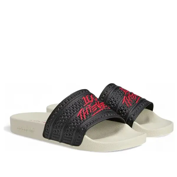 Adidas X 100 Thieves Adilette Slides - Black/red/cream
