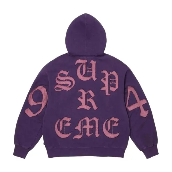 Supreme Ss26 Cut Out Zip Up Hooded Sweatshirt - Purple