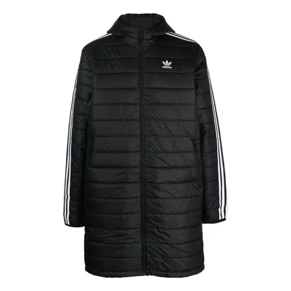 Adidas Originals Quilted Hooded Parka - Black