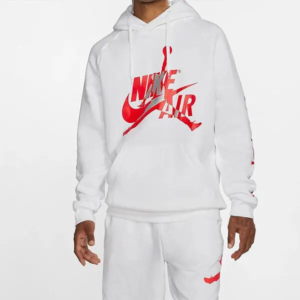 JORDAN Jumpman Classics Logo Fleece Pullover - White
