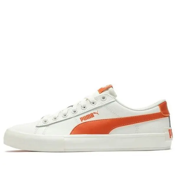 PUMA Bari Casual Lace Up Sneakers - White/orange