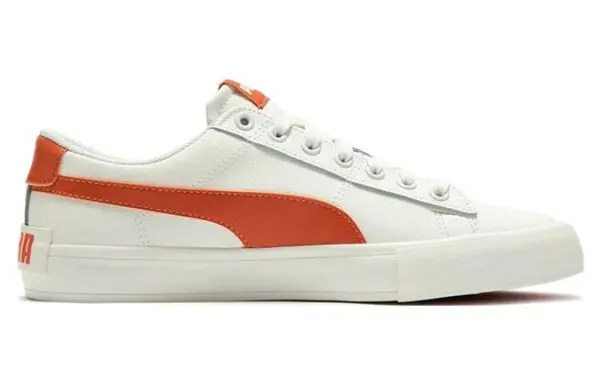 PUMA Bari Casual Lace Up Sneakers - White/orange