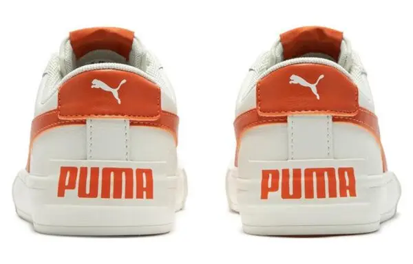 PUMA Bari Casual Lace Up Sneakers - White/orange